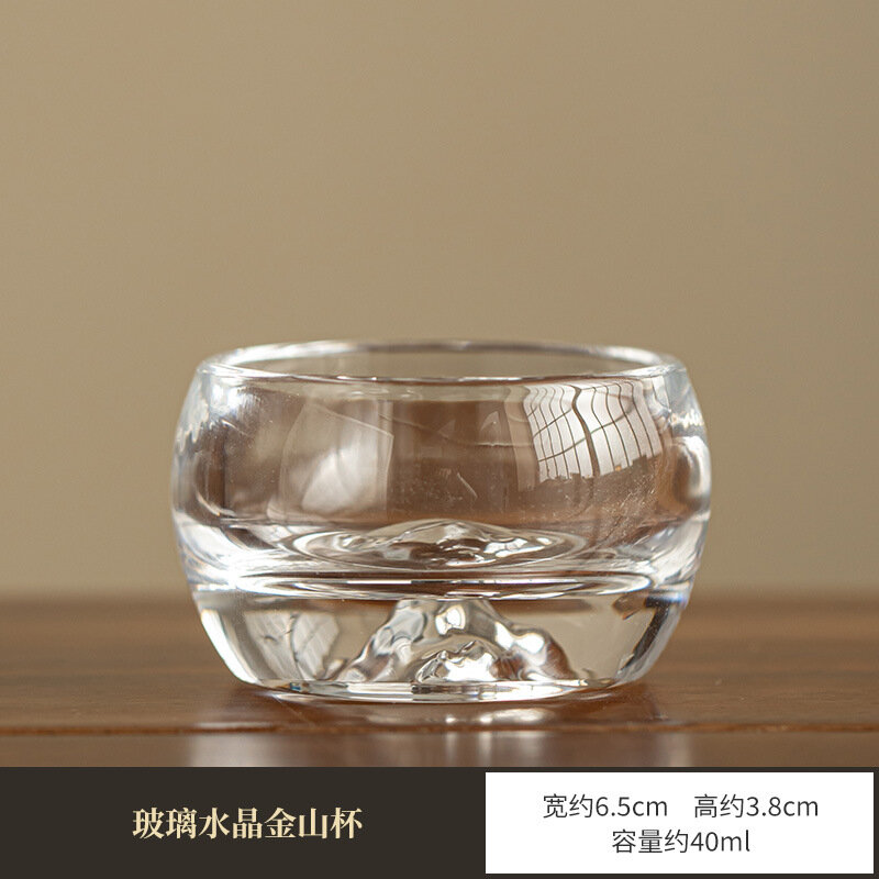 Чайный сервиз Дехуа, маленькая хрустальная чайная чашка, термостойкая и не обжигающая чашка, дегустационная чашка, прозрачная чашка, чашка мастера чая Кунг-фу.