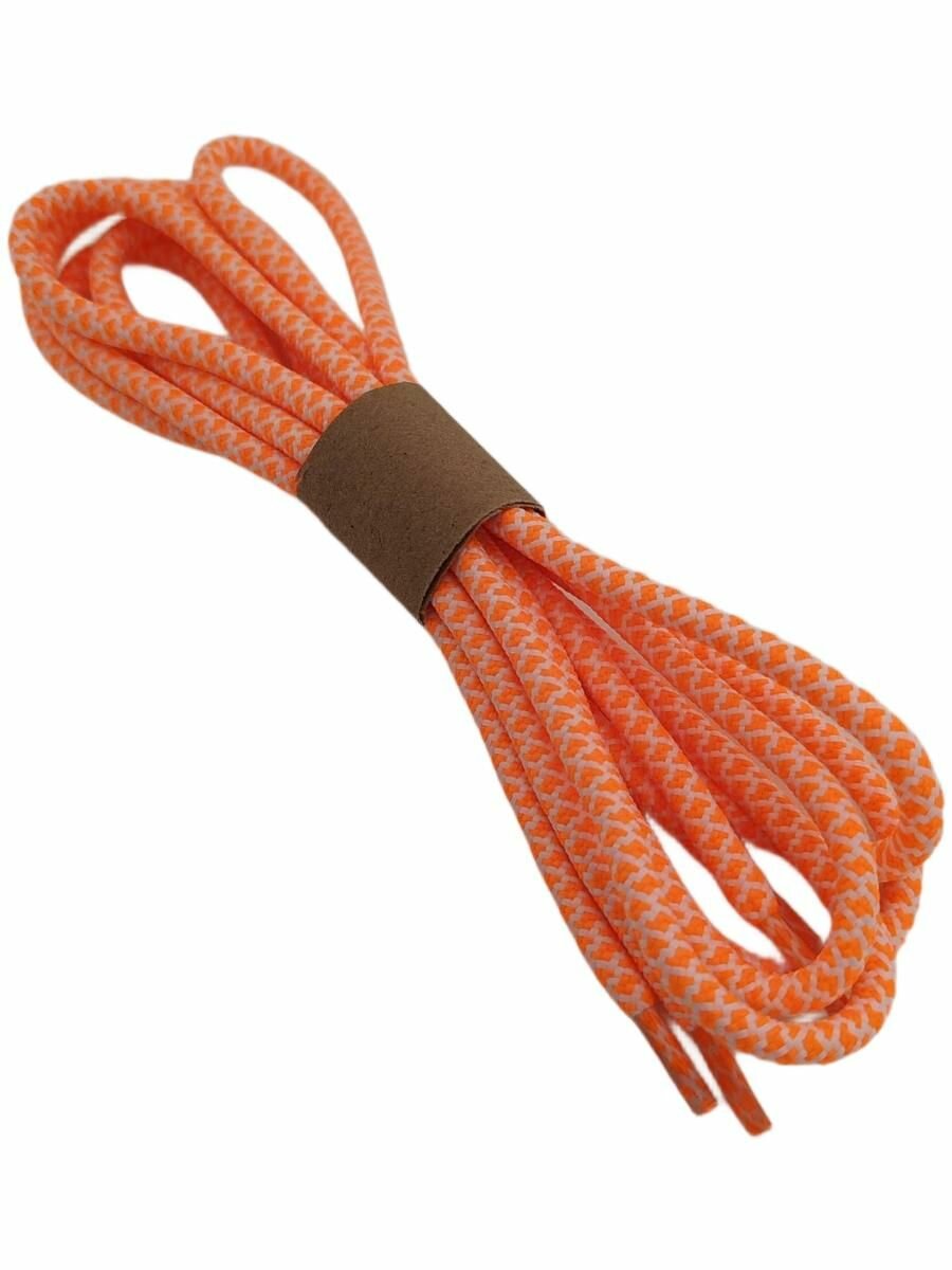 Шнурки Нева-Партнёр, круглые, плотные, оранжево-белые, лавсан, длина 120см
