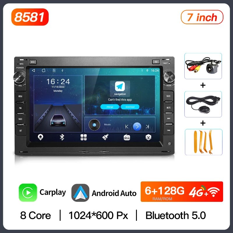 Android 13 для VW Passat B5 MK4 MK5 Golf 4 Polo Bora Jetta T5 навигация 8581 6 128G AHD