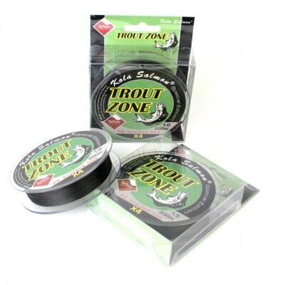 Леска плетеная (шнур) TROUT ZONE EDITION/HYBRID X4 PE GREY (TZEH4PE200G-1 (200 м 0,165мм) )