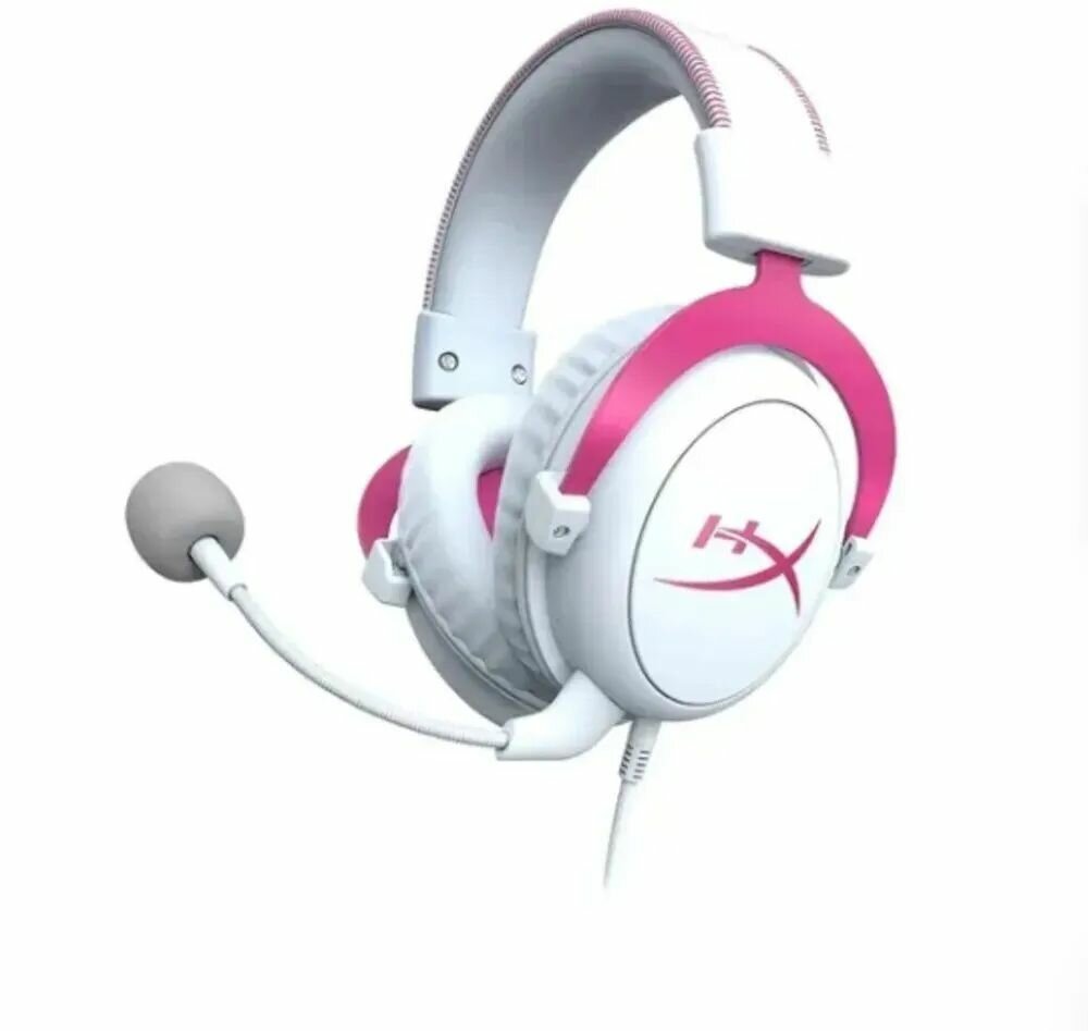 Наушники проводные игровые HyperX Cloud 2, розовый