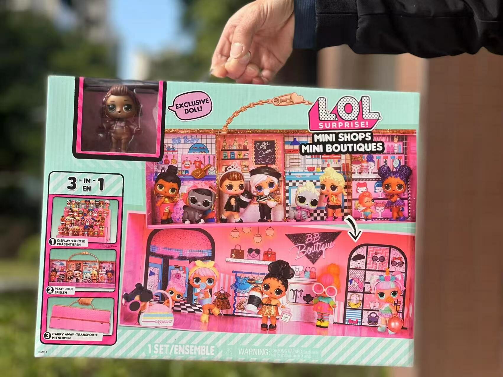 Игровой набор L.O.L. Surprise "3-в-1", с куклой Инстаголд, пластик, 36 слотов