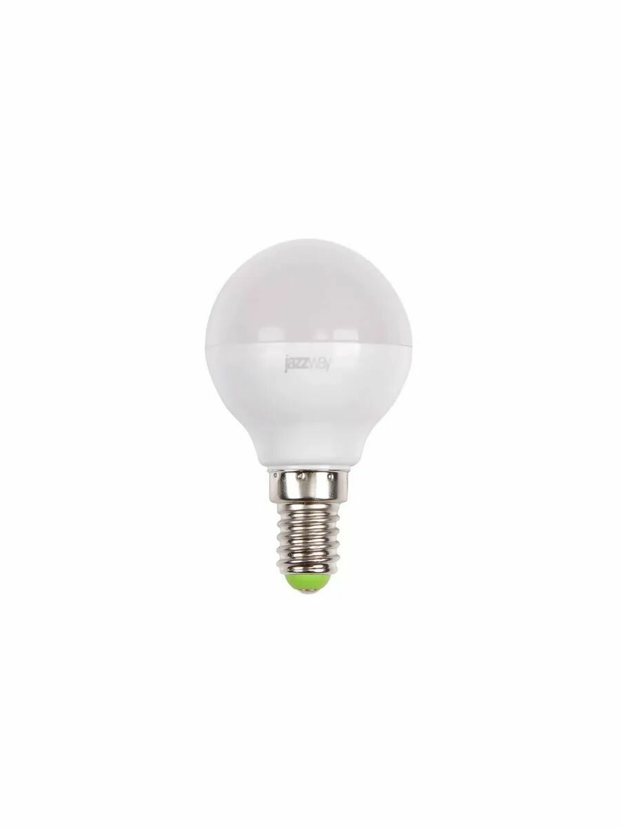Лампа светодиодная PLED-ECO-G45 5Вт шар 3000К тепл. бел. E14 400лм 220-240В JazzWay 1036896A