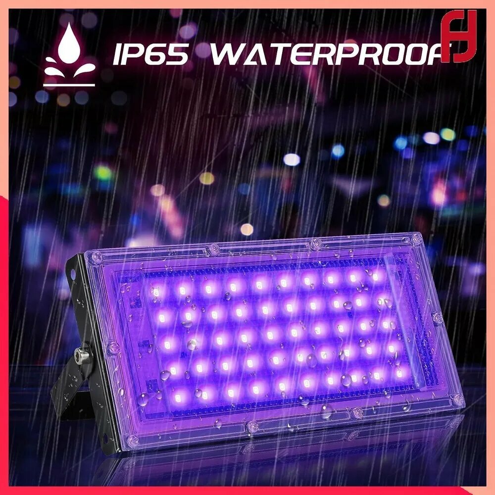 Ультрафиолетовый прожектор UV LED Flood Light УФ лампа , 395-400 нм 50w