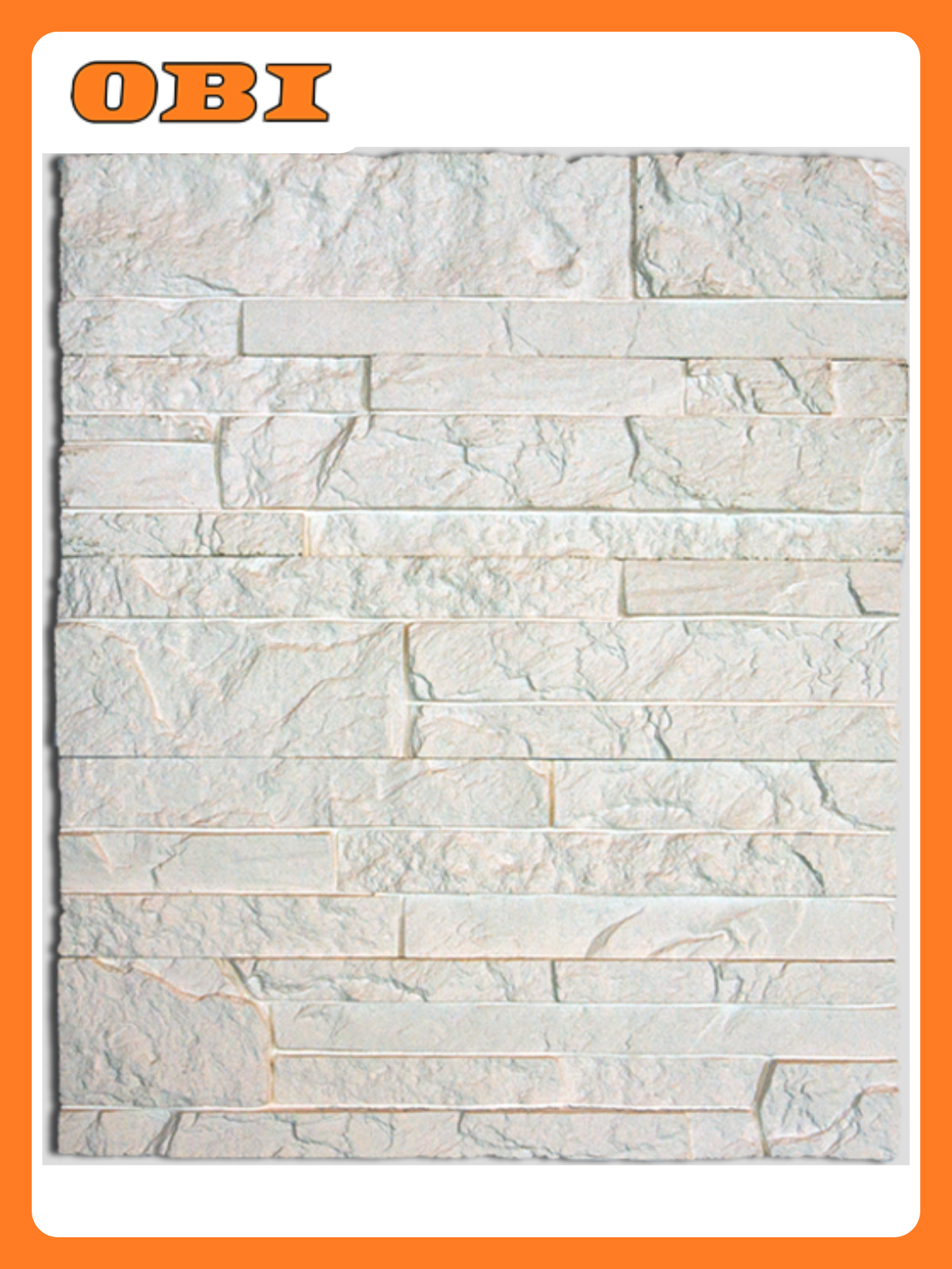 Гипс плитка Евролит Монблан 40х10 см 0,85 кв. м имитация камень белый