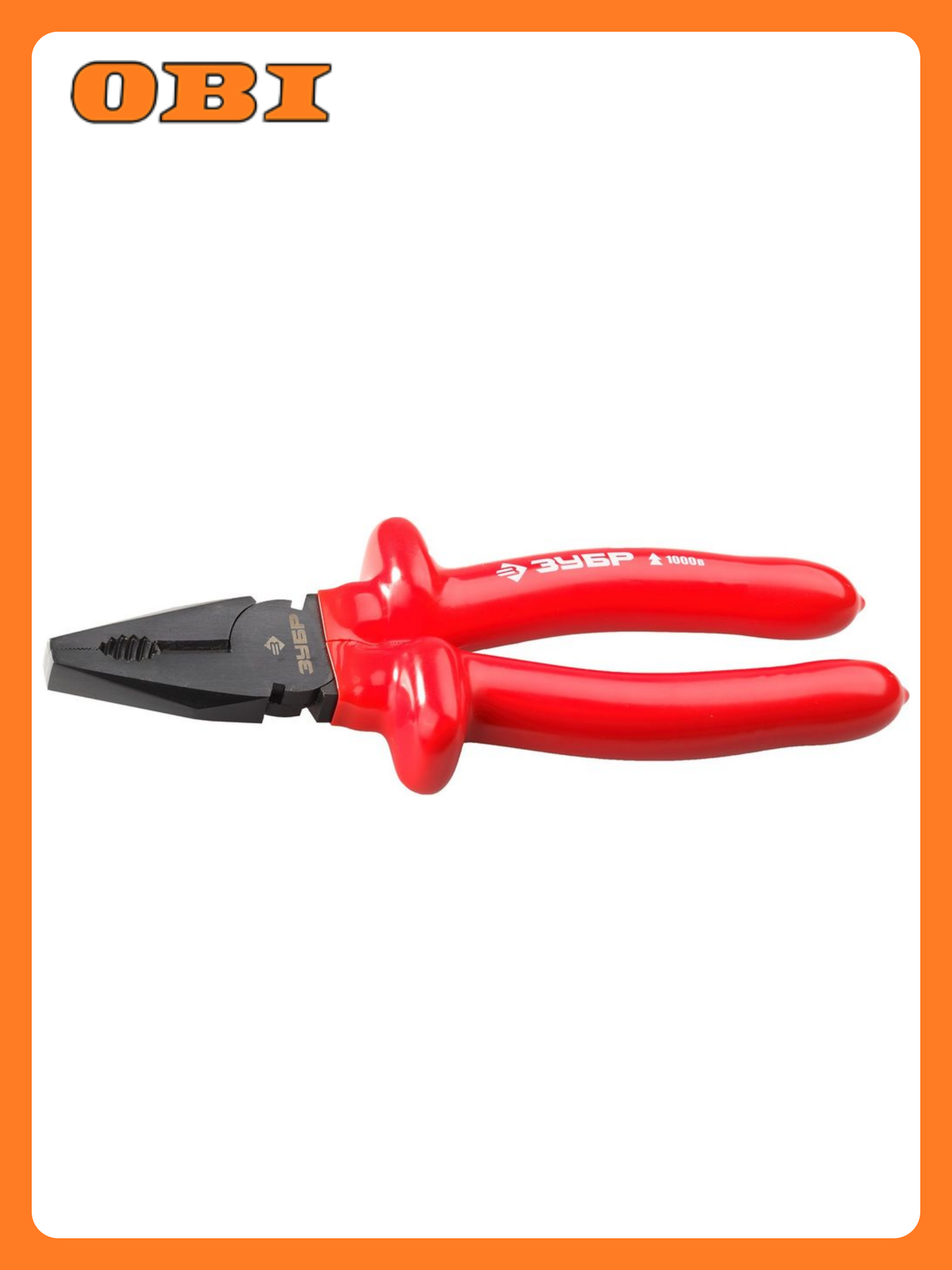 Плоскогубцы ЗУБР, высоковольтные, 200мм, оксидированные, диэлектрические