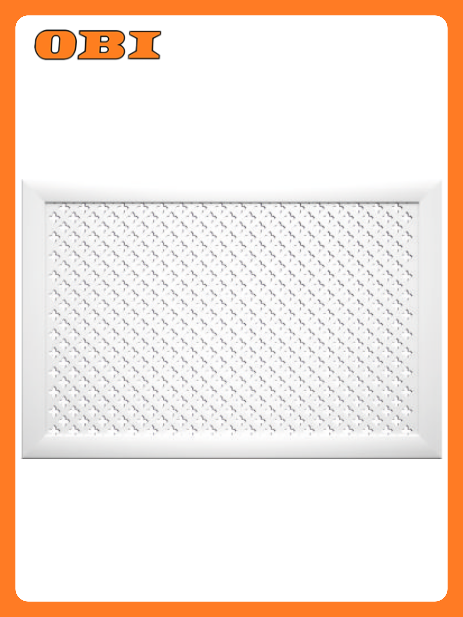 Экран радиатора STELLA, МДФ, белый, перфорированный, 90x60 см