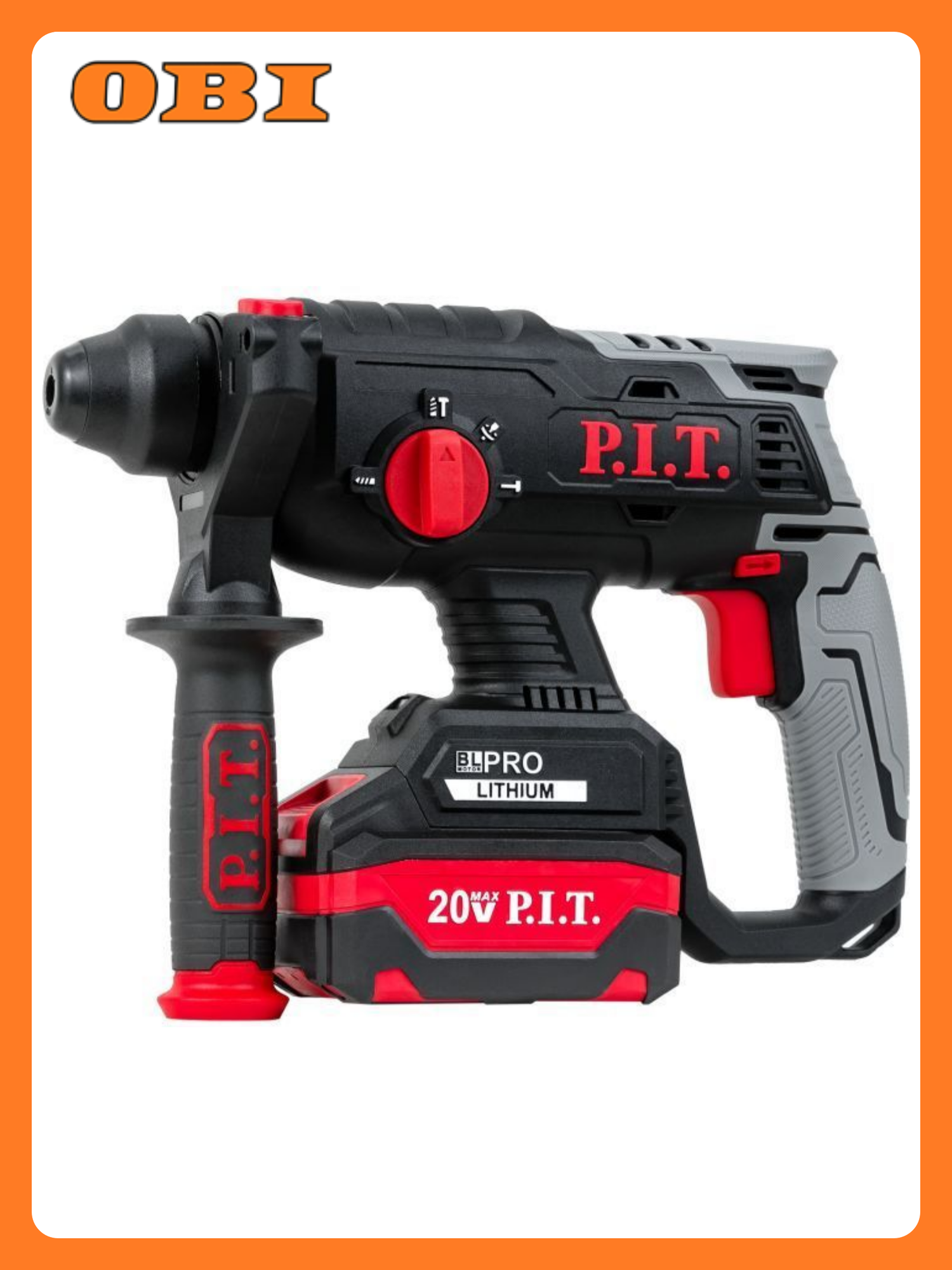 Перфоратор аккумуляторный P.I.T. PBH20H-22B/20 20В с 2 АКБ и З/У