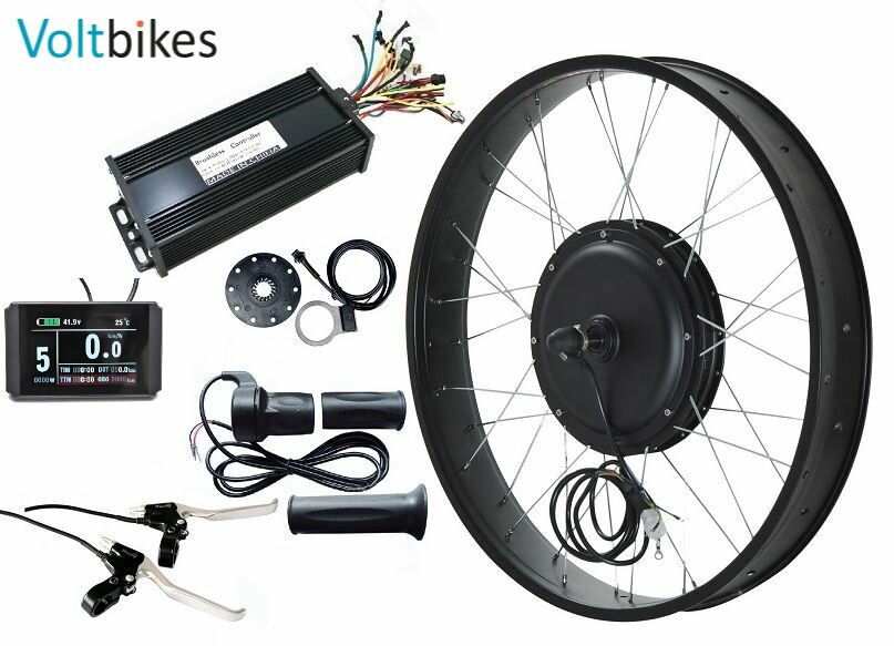 Мотор-колесо для фэтбайка заднее , 24" 1500Вт, KT LCD 8, 190мм, прямой привод, набор (KT-DDK)