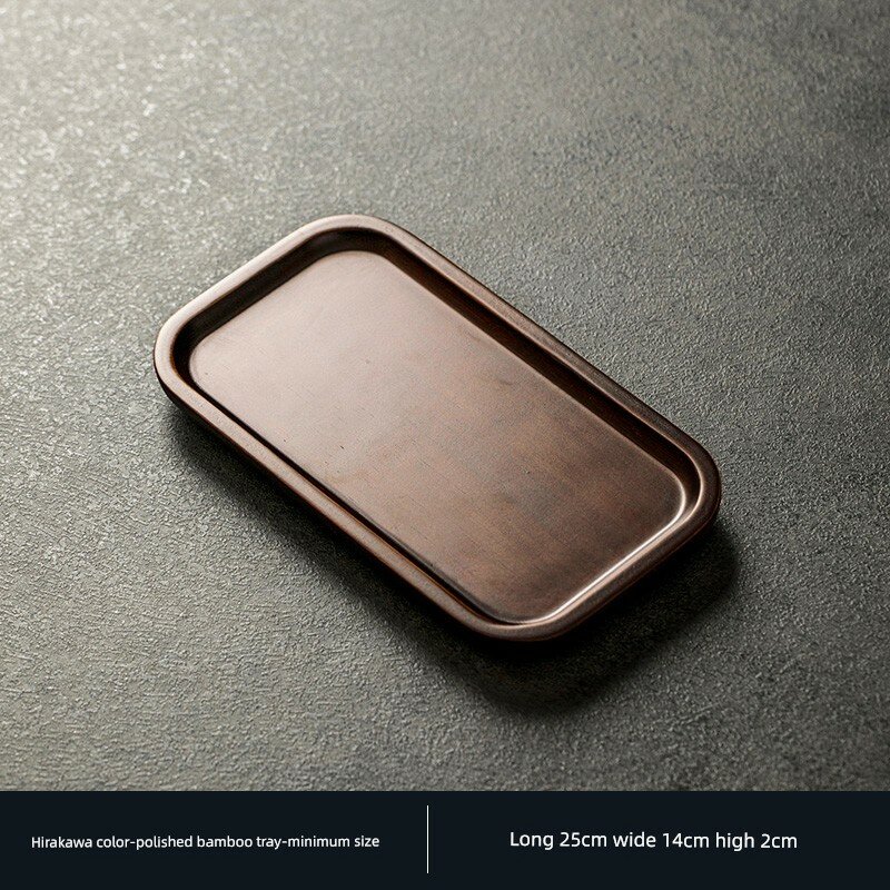 Японский утолщенный бамбуковый поднос для чая, прямоугольный чайный поднос, бытовой чайный столик, маленький чайный
