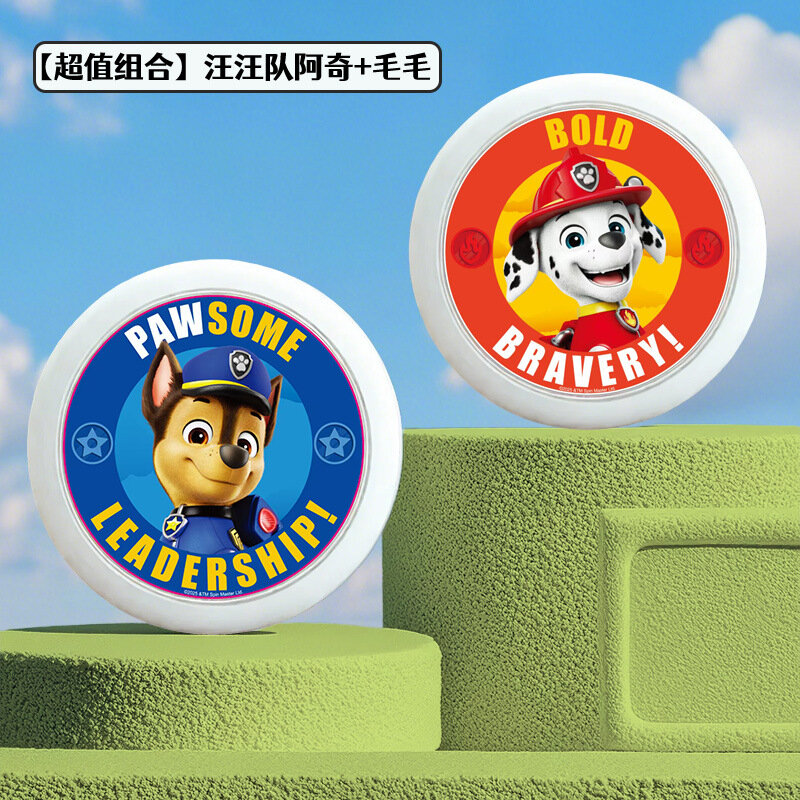 PAW Patrol Чейз и Маршалл ночная световая фрисби, набор для детей, наружная игрушка с персонажами