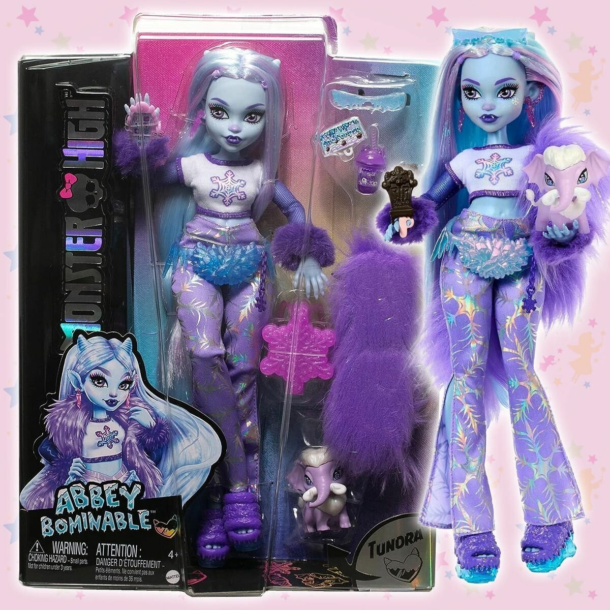 Кукла Эбби Боминейбл Monster High базовая с питомцев, релиз 2023
