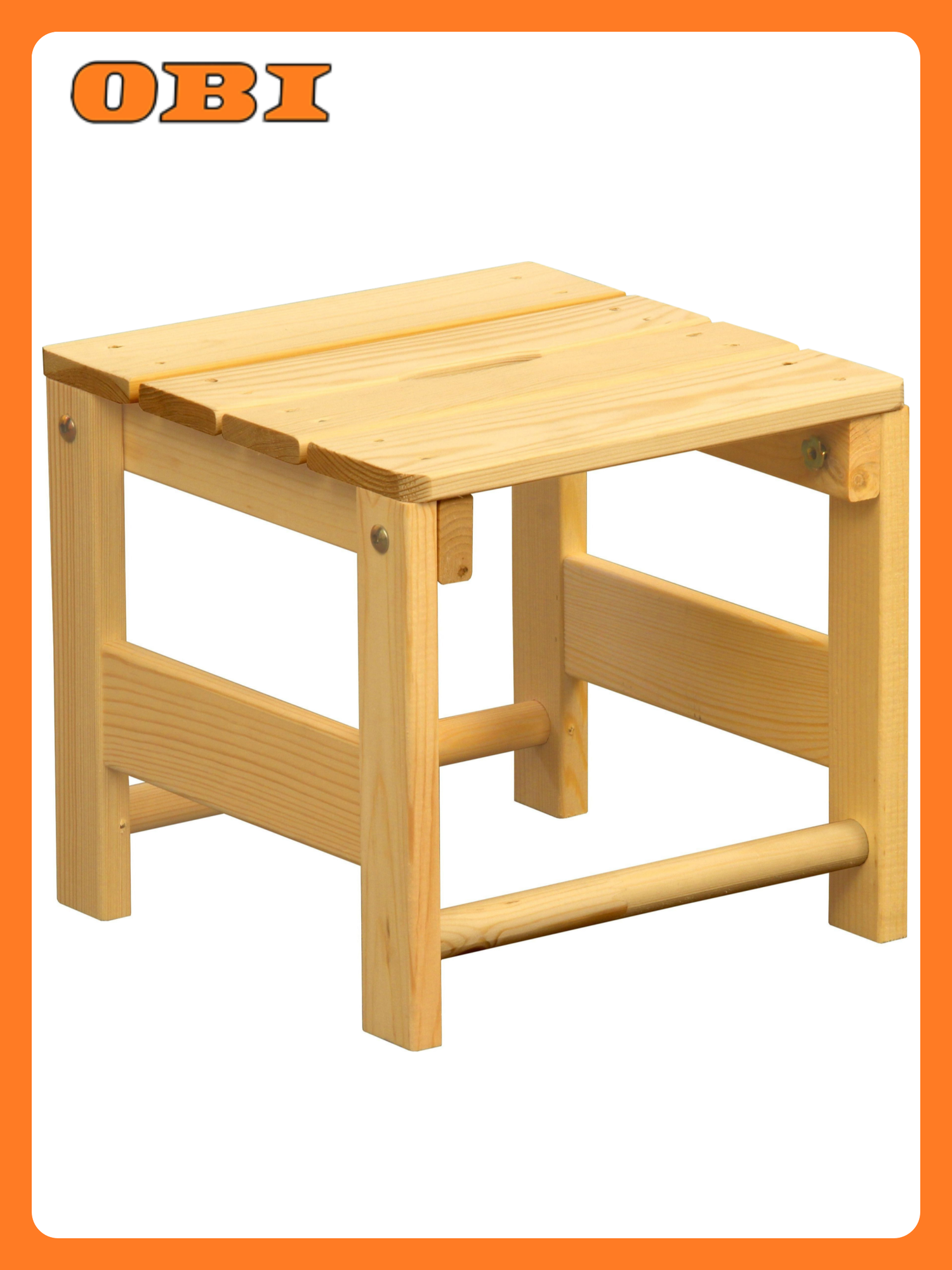 Табурет InterLink "Смурфен", деревянный, влагостойкий, коричневый, 30х33 см