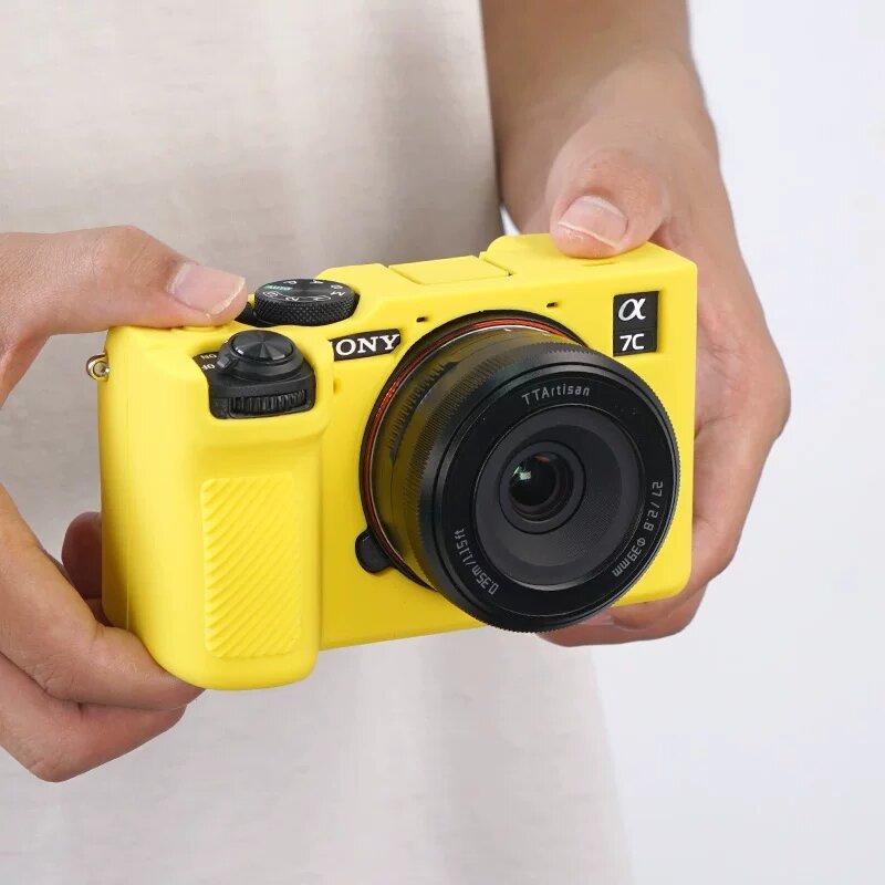Подходит для сумки для беззеркальной камеры Sony A7R5, утолщенного матового силиконового чехла для Sony a7c2, защитного