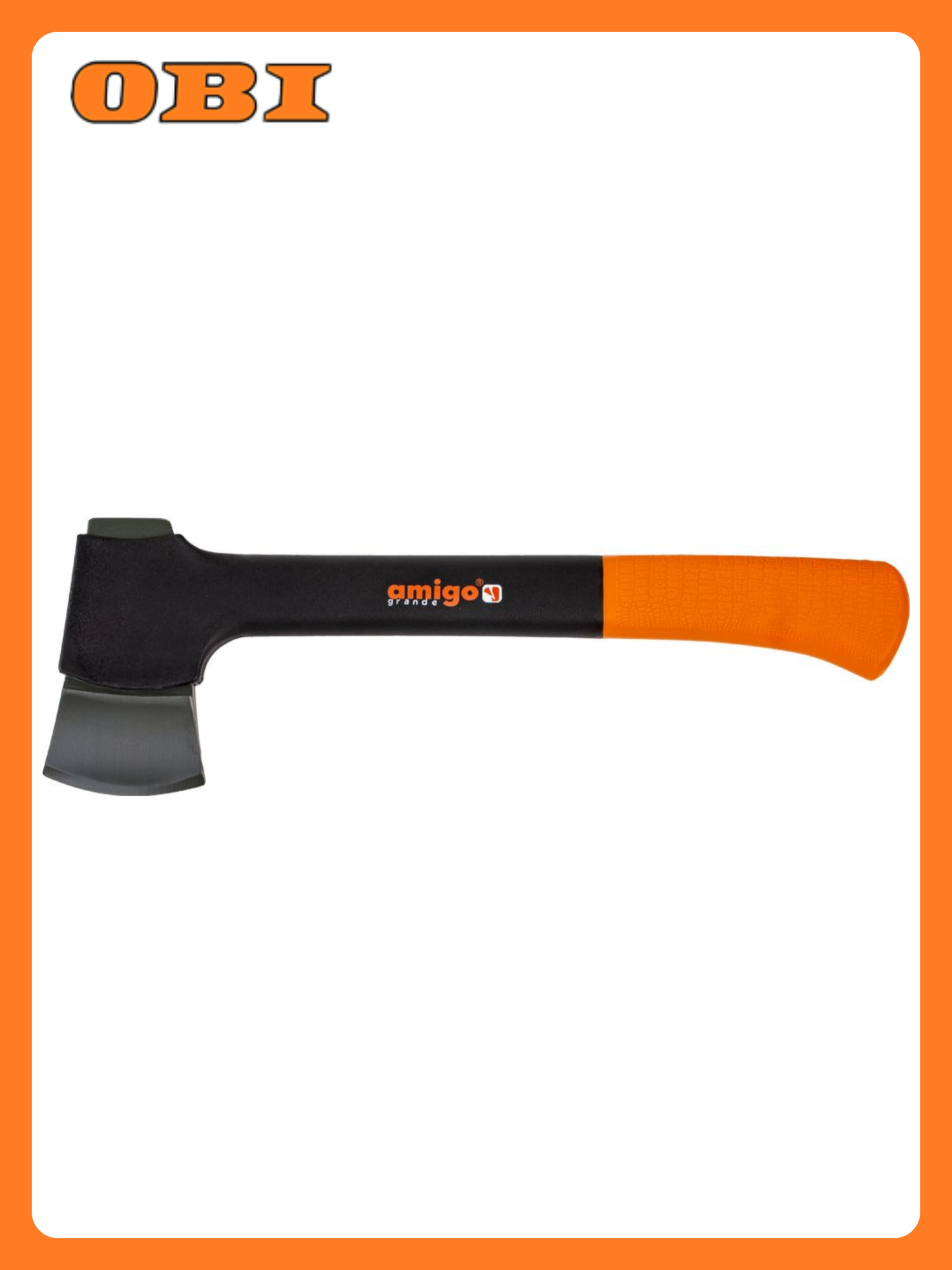 Топор Amigo, охотничий, эргономичная ручка, кованная сталь, черный, 400г