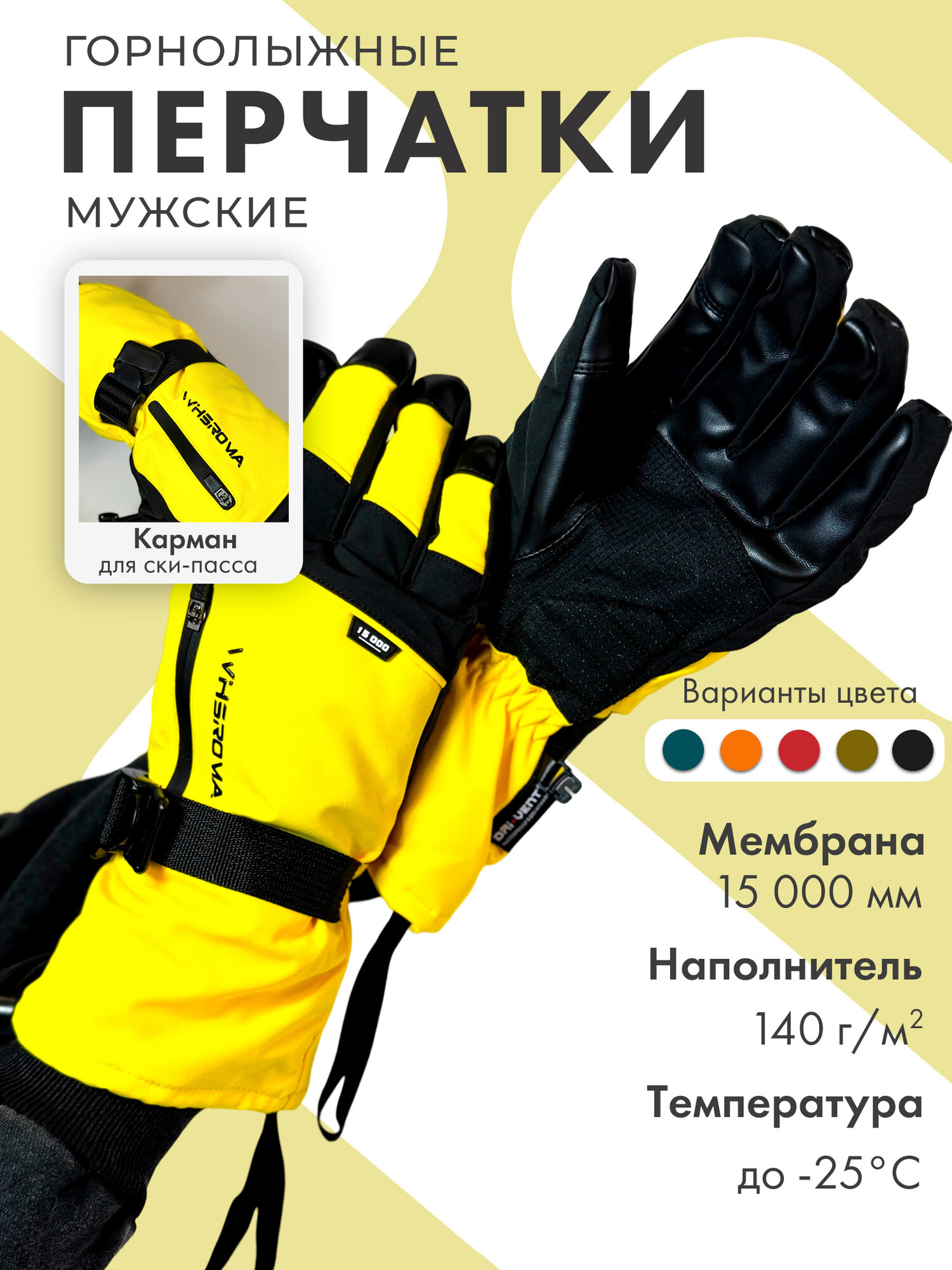 Перчатки WHSROMA Осень-зима 2026 для мужчин