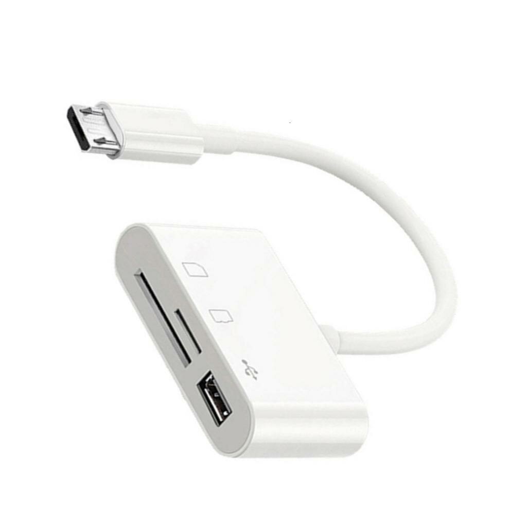 Универсальный кардридер USB-C, микро-белый
