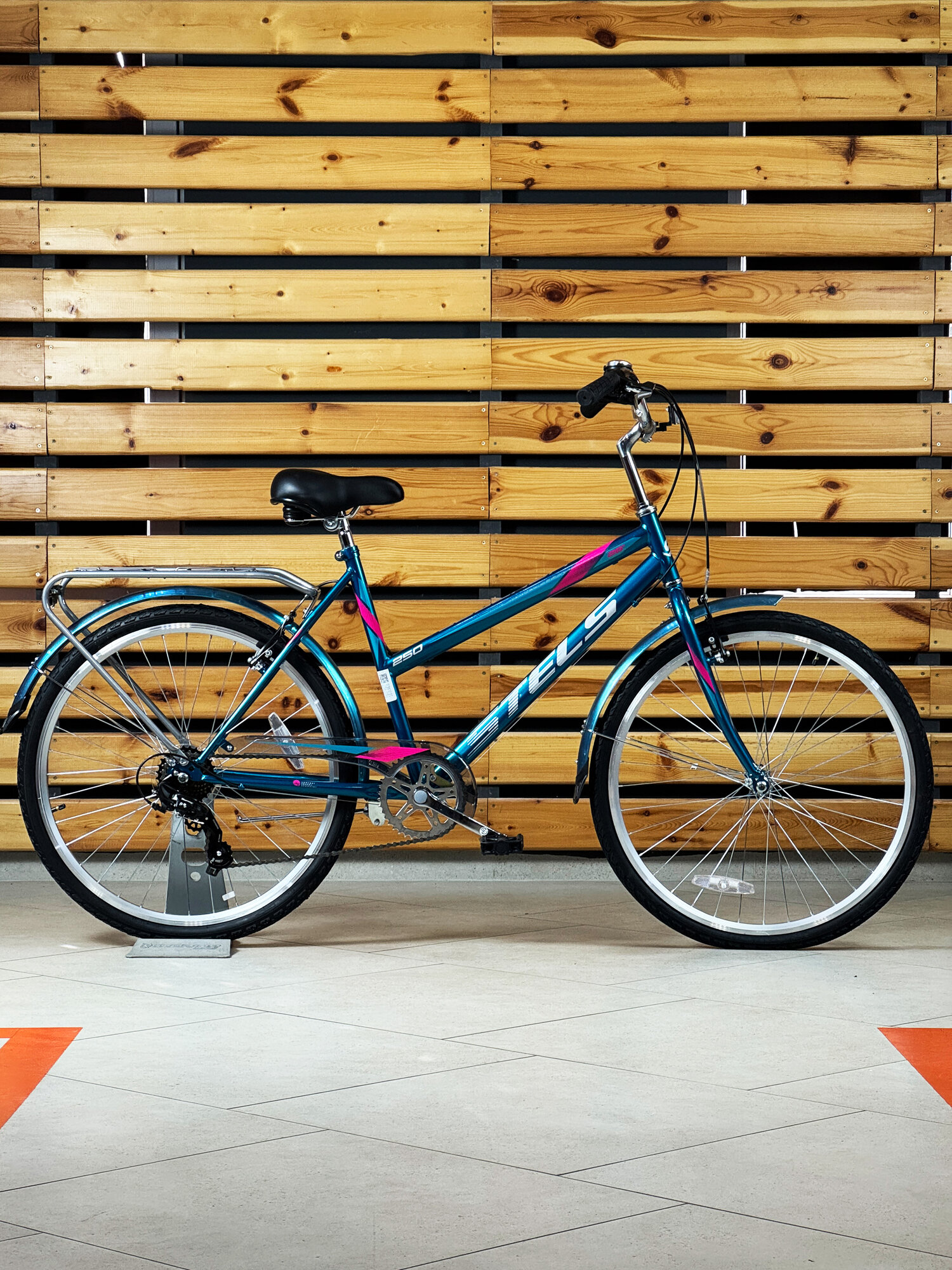 Велосипед взрослый 26" STELS LEGENDA 250 V рама 19" (2025), морская волна, 7 скоростей, 160-185см, женский, без корзины