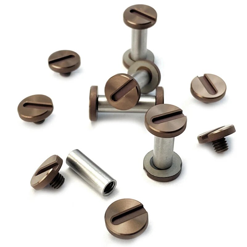 Комплект для рукоятки ножа Shirogorov, нержавеющая сталь, M4, 12 шт 12 Sets NO6, Fits for 6MM Hole