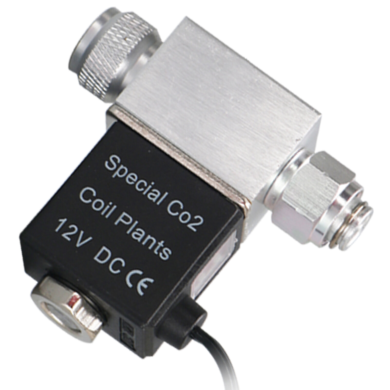 Solenoid Valve for Aquarium CO2 System Regulator DC 12V Output Connect M10*1 External Thread Single Head Noiseless Low Temperature Version