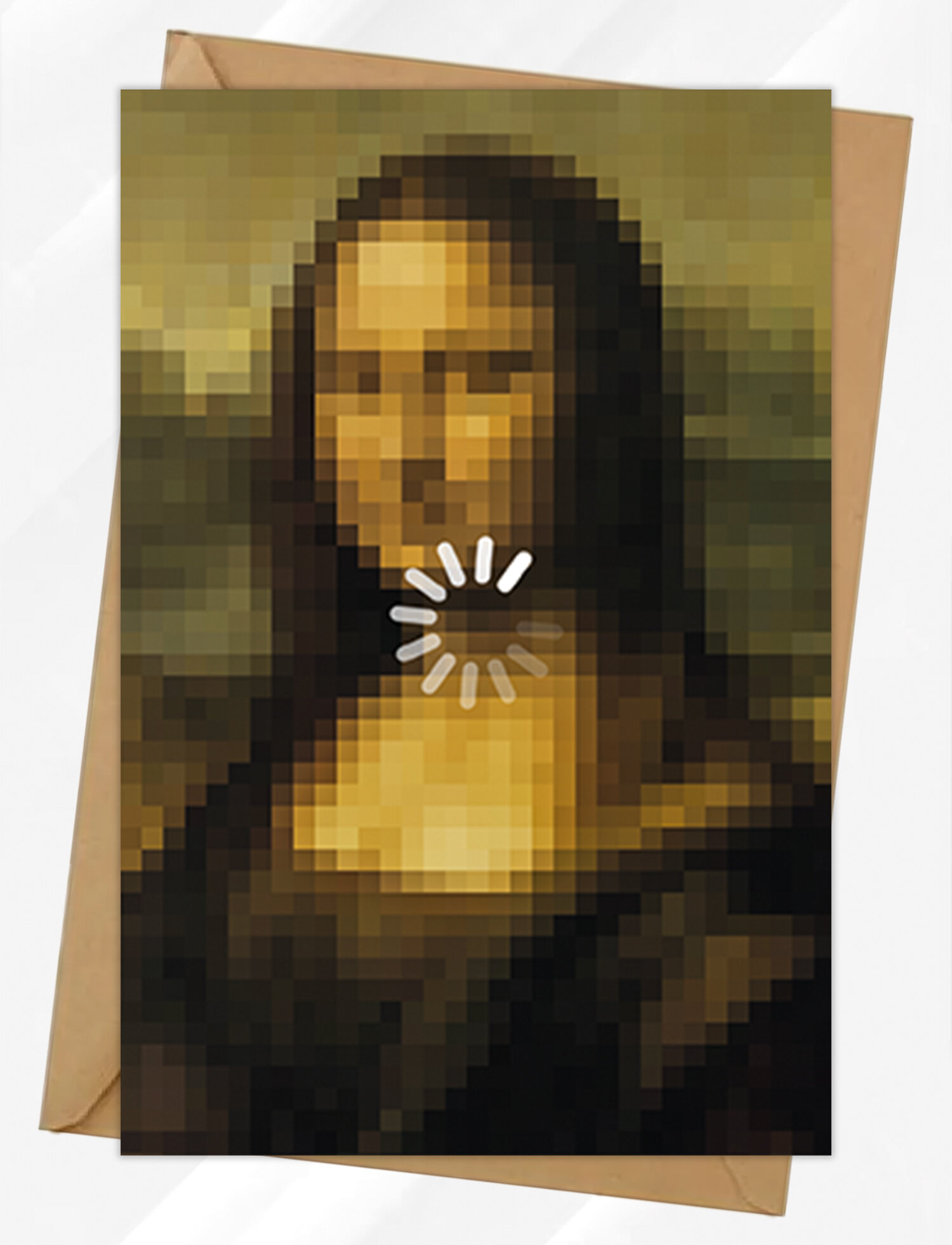 Открытка "Не грузится" (подходит под рамку 10х15см, линовка, подставка)