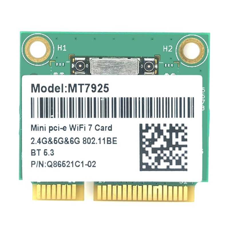 MT7925 Беспроводная сетевая карта WIFI7 802.11BE 2.4G/ 5G/6G Трехдиапазонный Mini PCIE 5400 Мбит/с Bluetooth-совместимая карта WiFi7