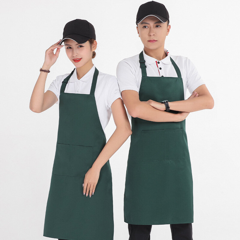 Рекламный фартук для разработки рабочей одежды Кухня водонепроницаемый и маслостойкий горячий горшок Зеленый