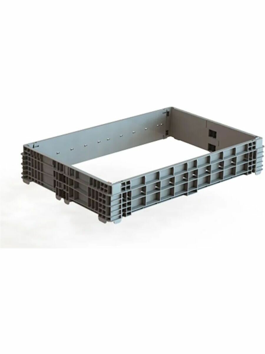 Складной паллетный борт Дигрус 1200x800x200 мм, серый Б-120.80.20-ПСС/Д