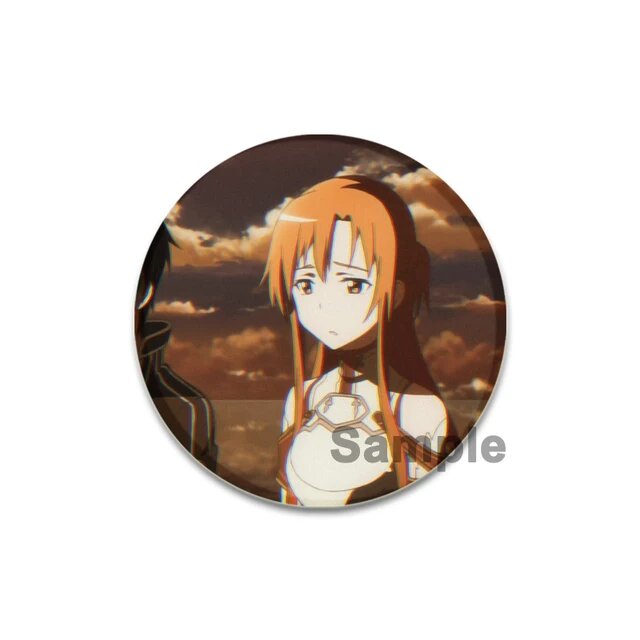 Аниме меч искусство онлайн брошь для одежды Мультяшные фигурки Kirito Asuna Leafa значок украшение рюкзака ювелирные аксессуары