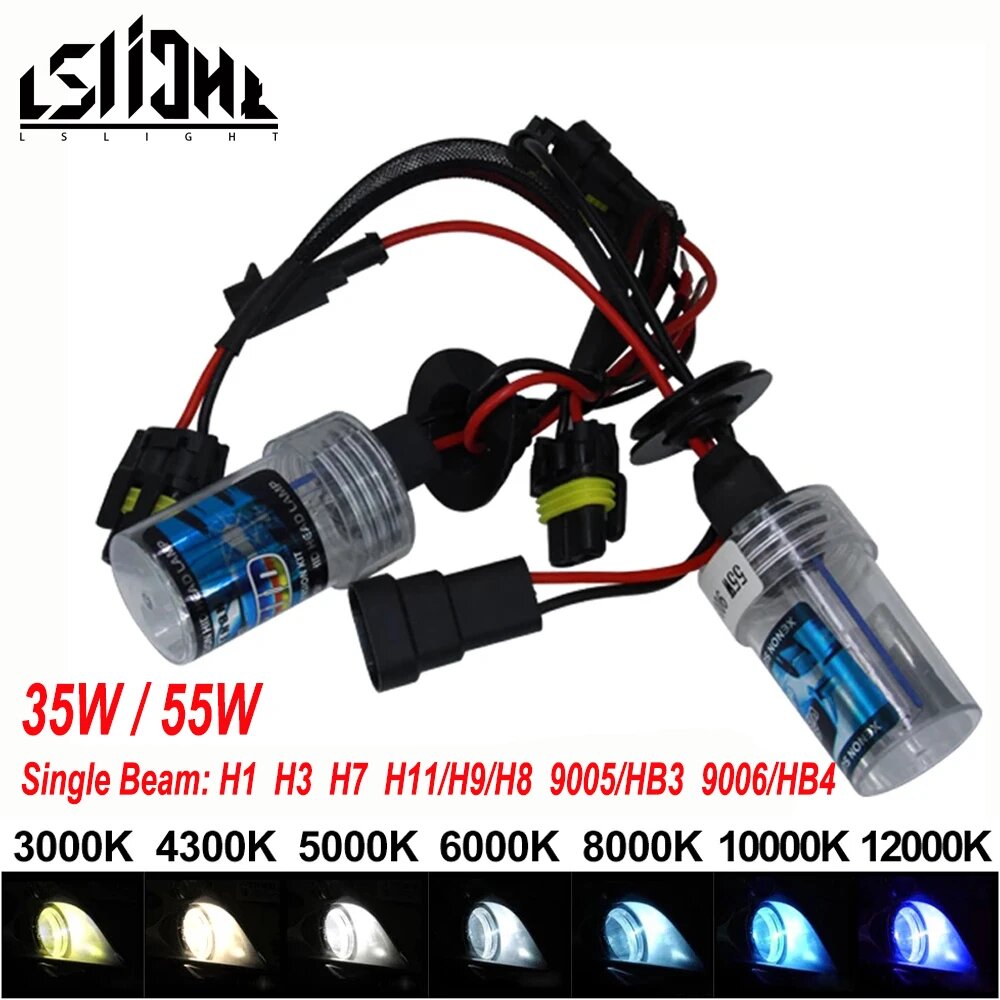 2x 35W 55W ксеноновые лампы HID H11 H7 H8 H9 H3 H1 9005/HB3 9006/HB4 880/H27 для 55W, 4300 K, H11