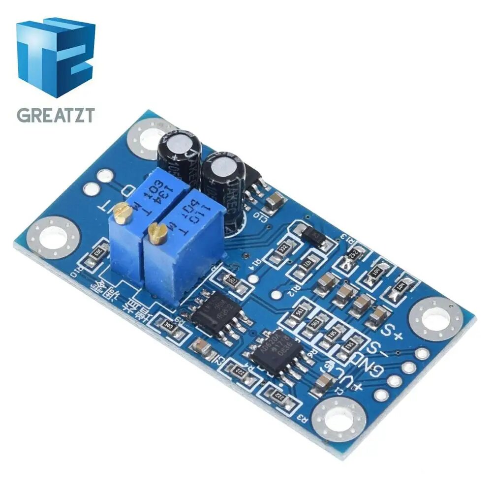 GREATZT AD620 Microvolt MV усилитель напряжения плата модуля инструментации сигнала 3-12 В постоянного тока