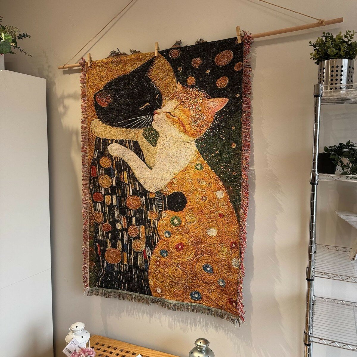 Одеяло с абстрактной масляной живописью Климта, средневековое искусство, гобелен, декор для спальни, прикроватное украшение, одеяло для дивана