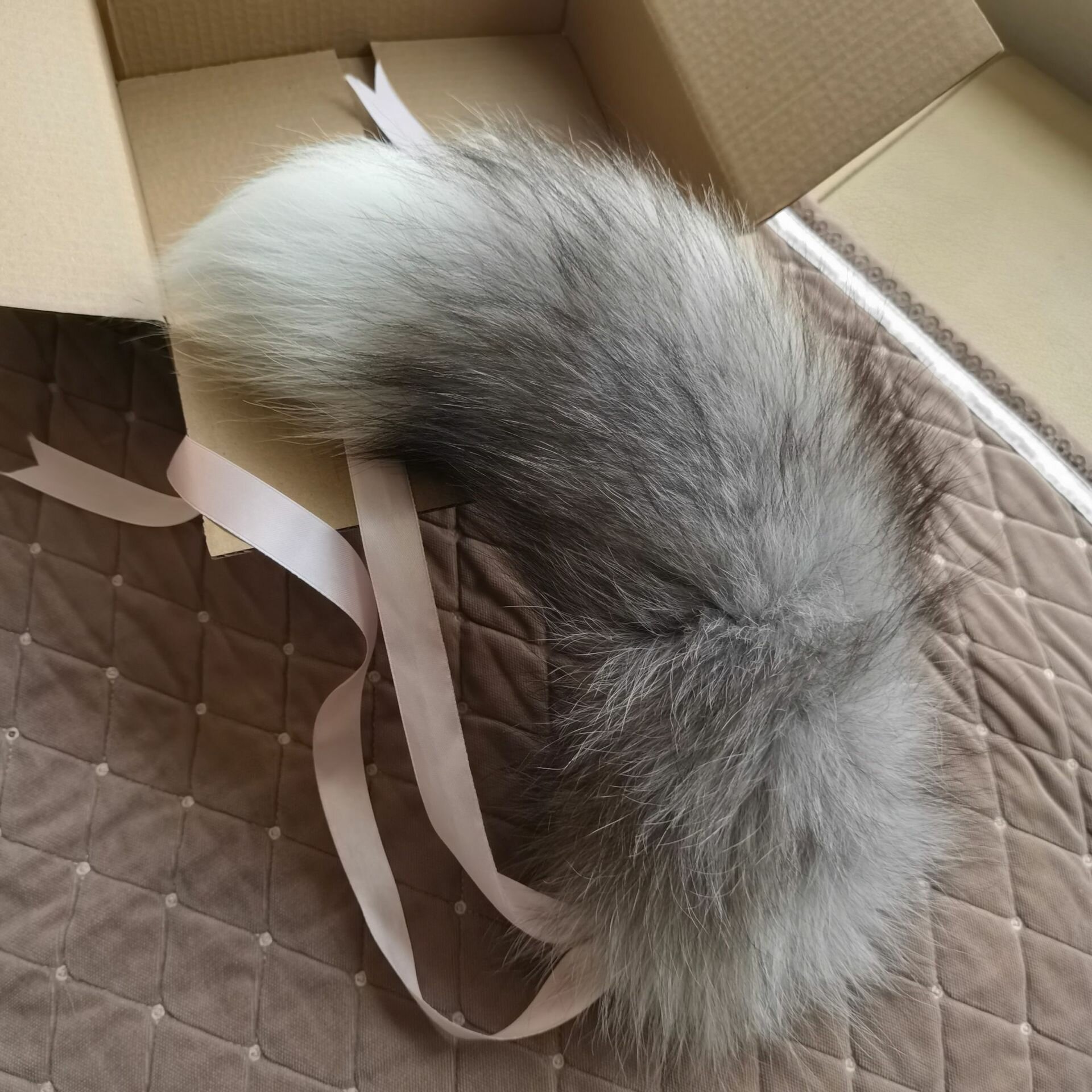 Магнитный хвост из натурального меха лисы, ручной работы, реквизит для косплея, хвост лолиты, аксессуар для костюма горничной, вечеринка, комикс-кон