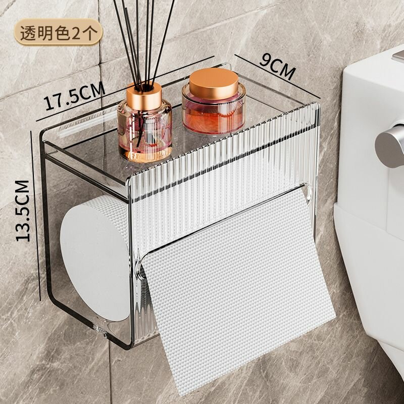 Коробка для туалетной бумаги настенная без сверления водонепроницаемая коробка для хранения туалетной бумаги домашний прозрачный держатель для туалетной бумаги