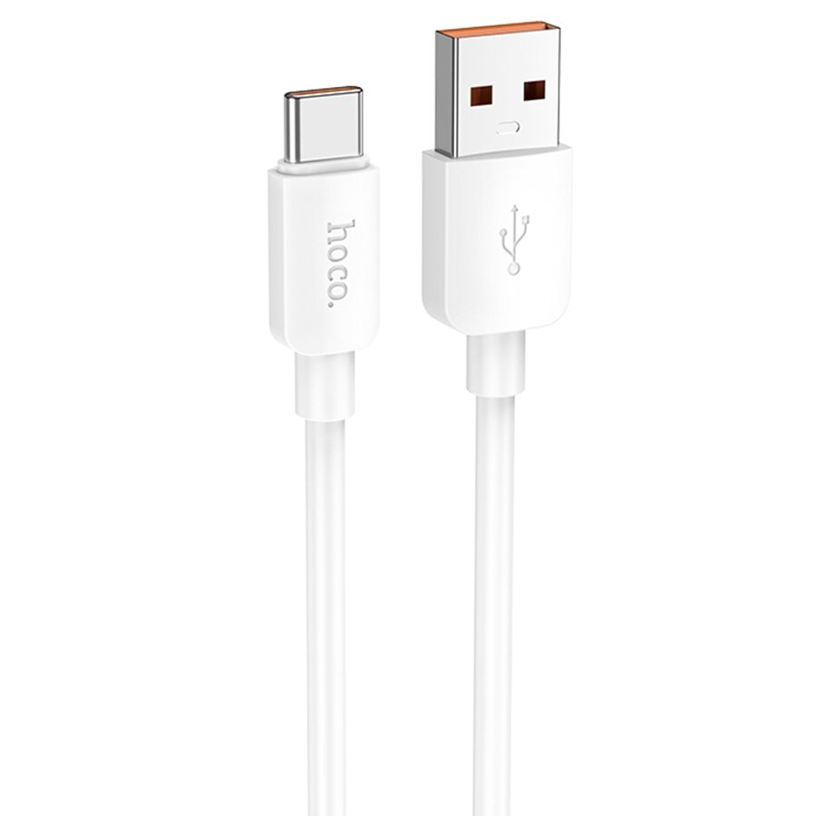 Кабель HOCO X96 Hyper PD100W USB-A на USB-C, ток до 6А, белый (1 метр)