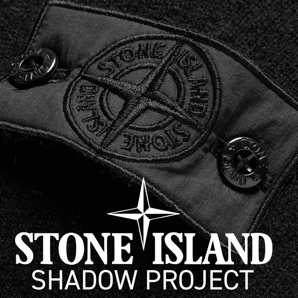 Патч Stone Island с пуговицами Shadow Project стоник чёрный