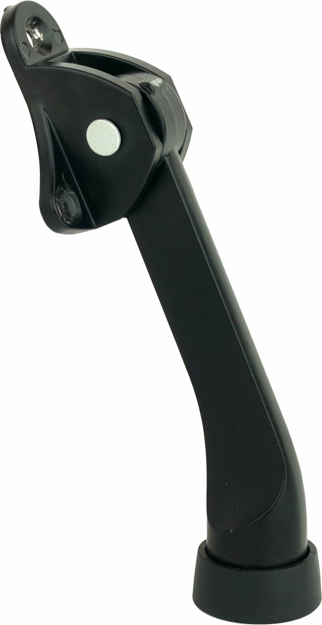 Фиксатор напольный для двери DORF откидной, козья ножка, металл, черный DORF_КН_130_black