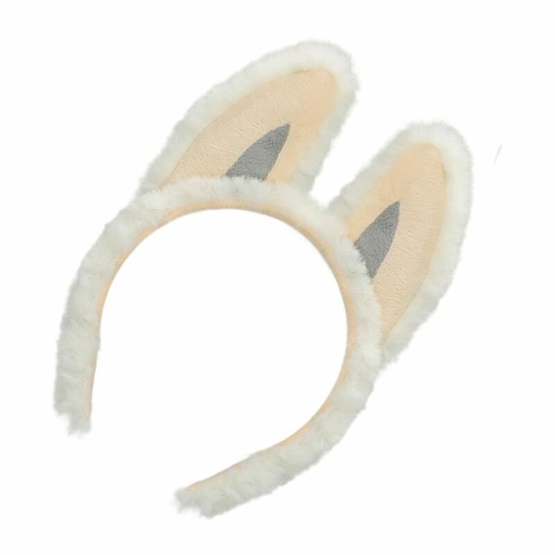 Забавная плюшевая повязка на голову С Ушками эльфа лабубу-Белый