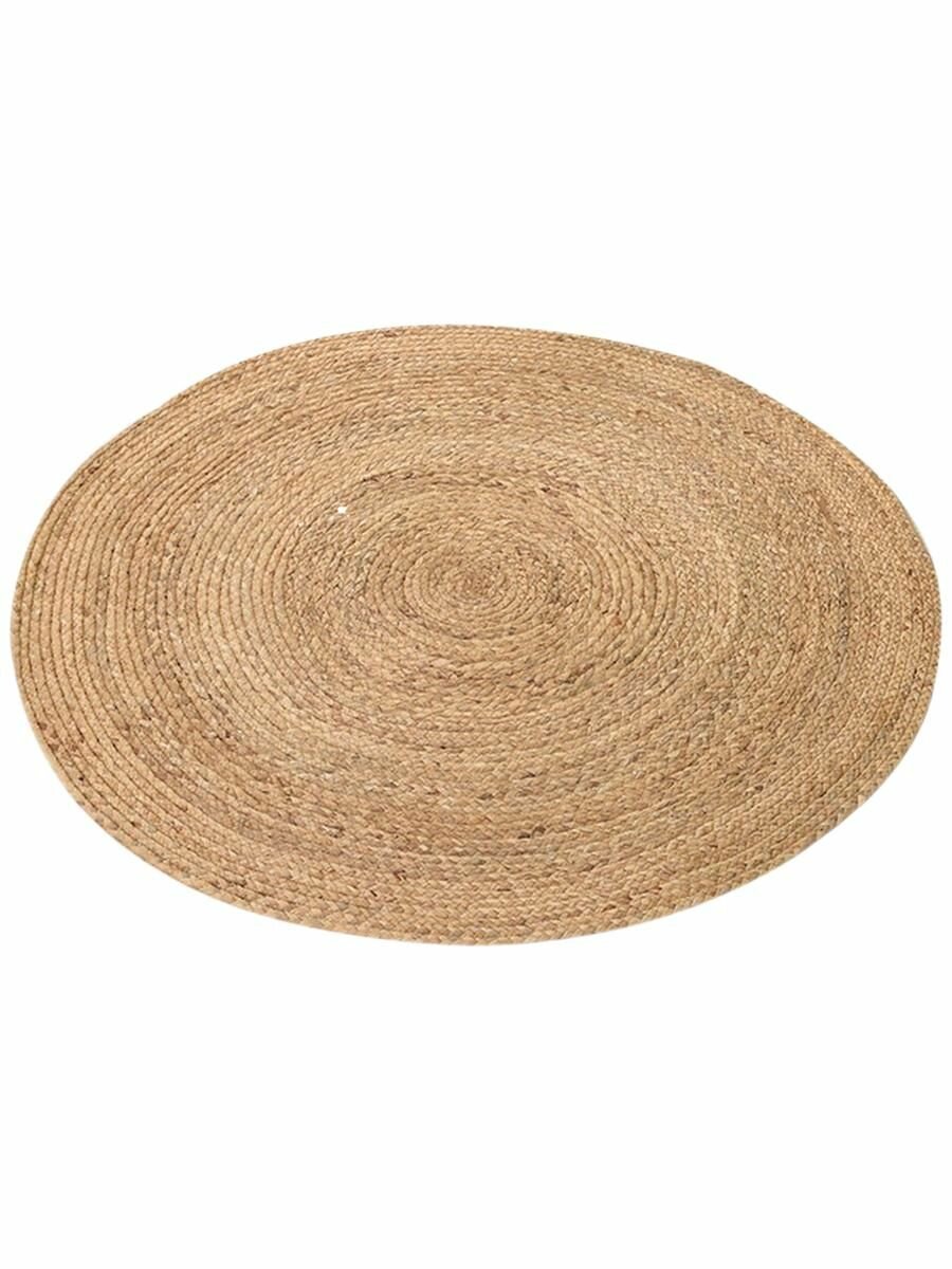 Круглый плетеный напольный коврик из камыша, каки, для дома и гостиной