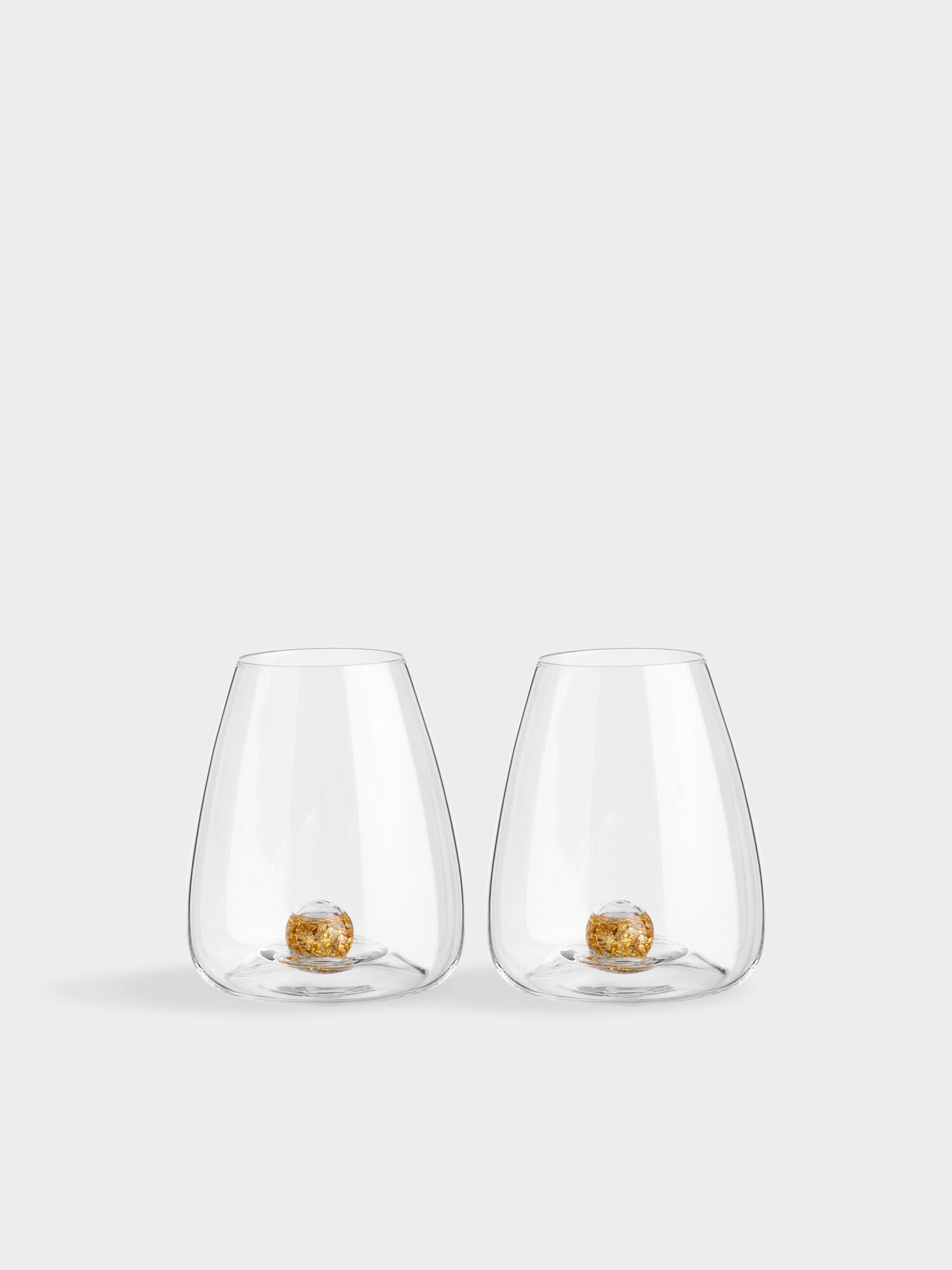 Стакан, 11 см, 460 мл, 2 шт, кристальное стекло, Янтарный шар, Sorento globular