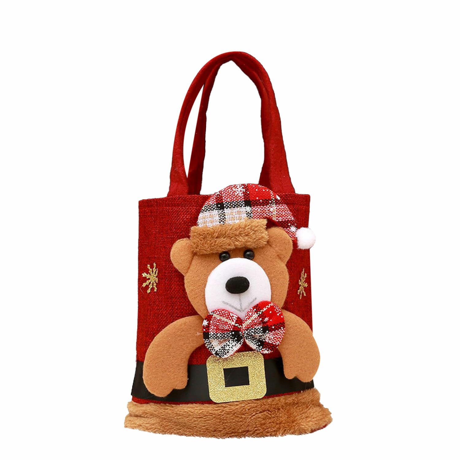 Christmas Gift Bags, Canvas gift bag, Christmas Gift Bags Reusable Christmas Tote Bags, New Year's Shopping, Christmas Surprise, Xmas Party, цвет: Linen Belt Apple Bag Old Man, Linen Belt Apple Bag Snowman, Linen Belt Apple Wombat, Linen Belt Apple Bag