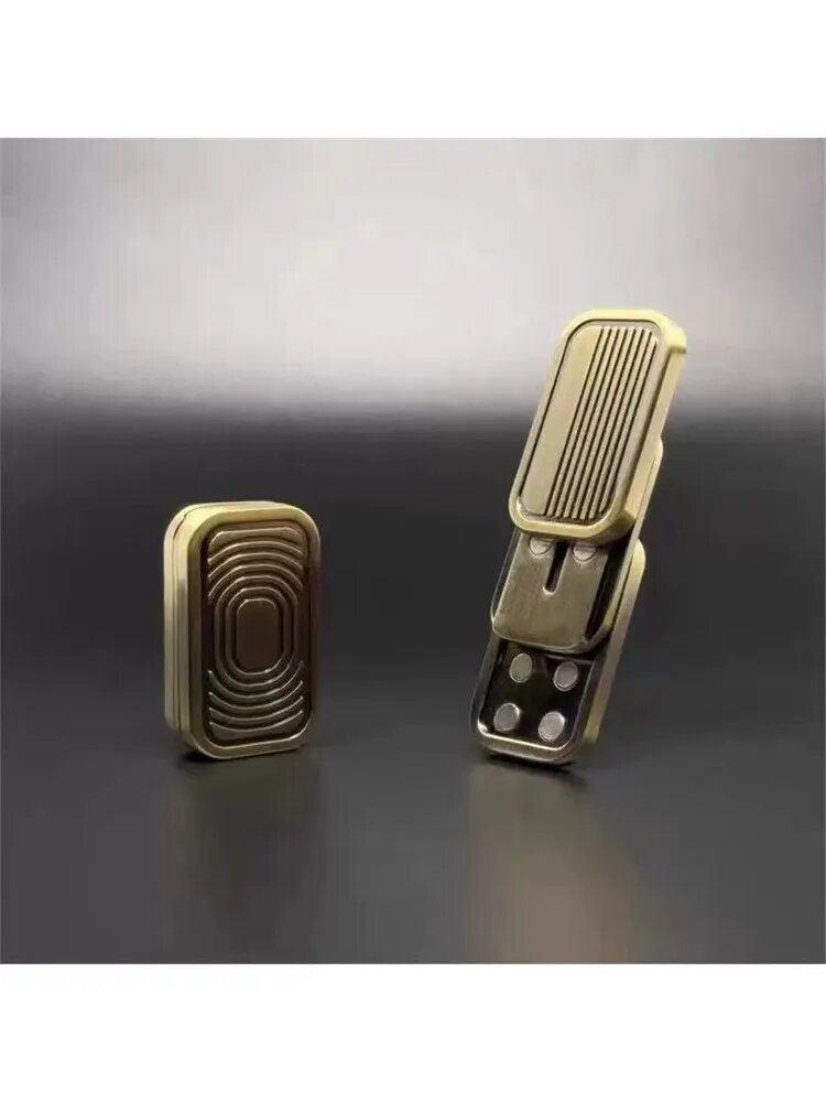 Эксклюзивно 3-ступенчатый магнитный толкатель-слайдер, EDC металлический ручной спиннер фиджет игрушка, сенсорные антистрессовые игрушки