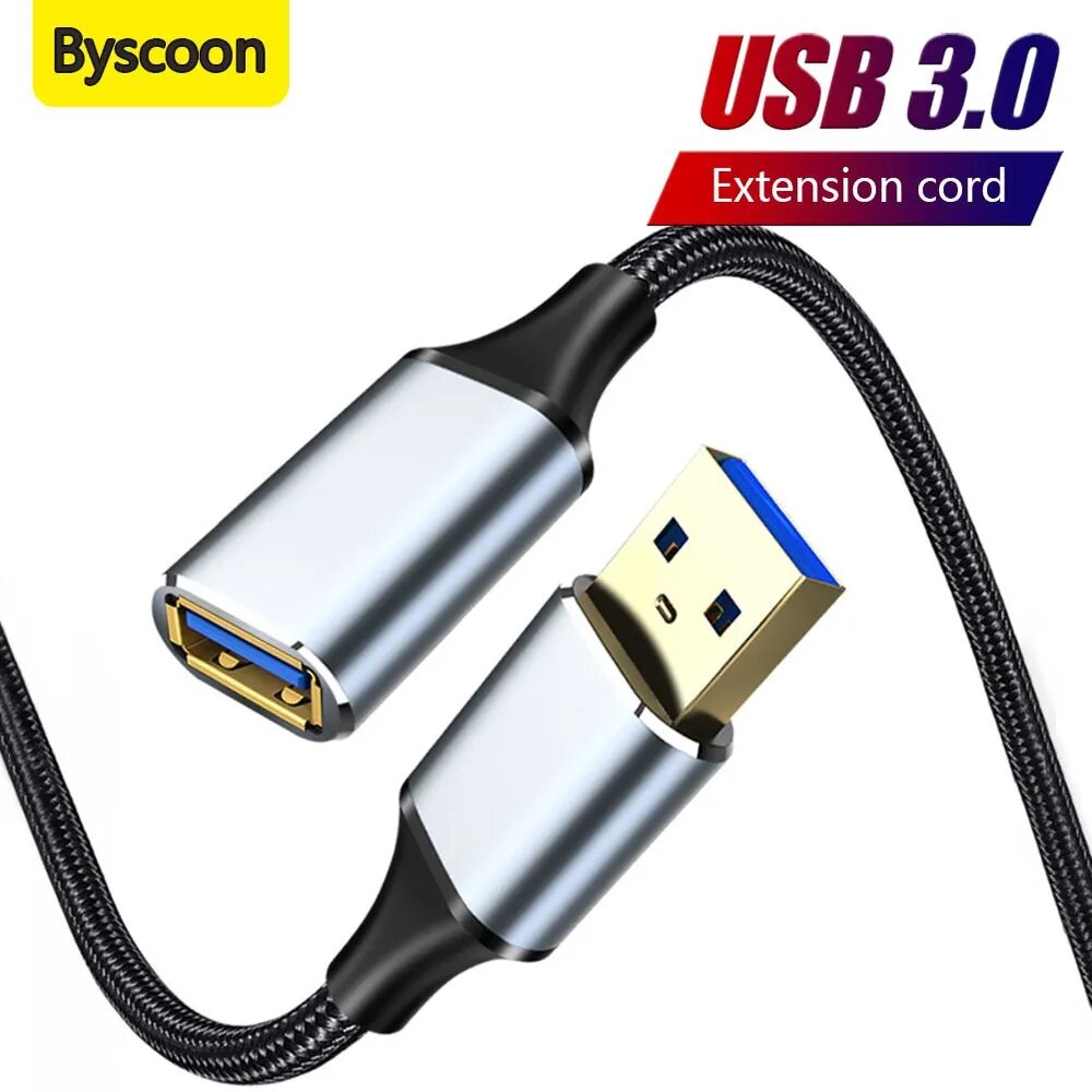 Удлинитель кабеля USB 3.0 Type-A/USB 3.0 Type-A, 1 м, черный