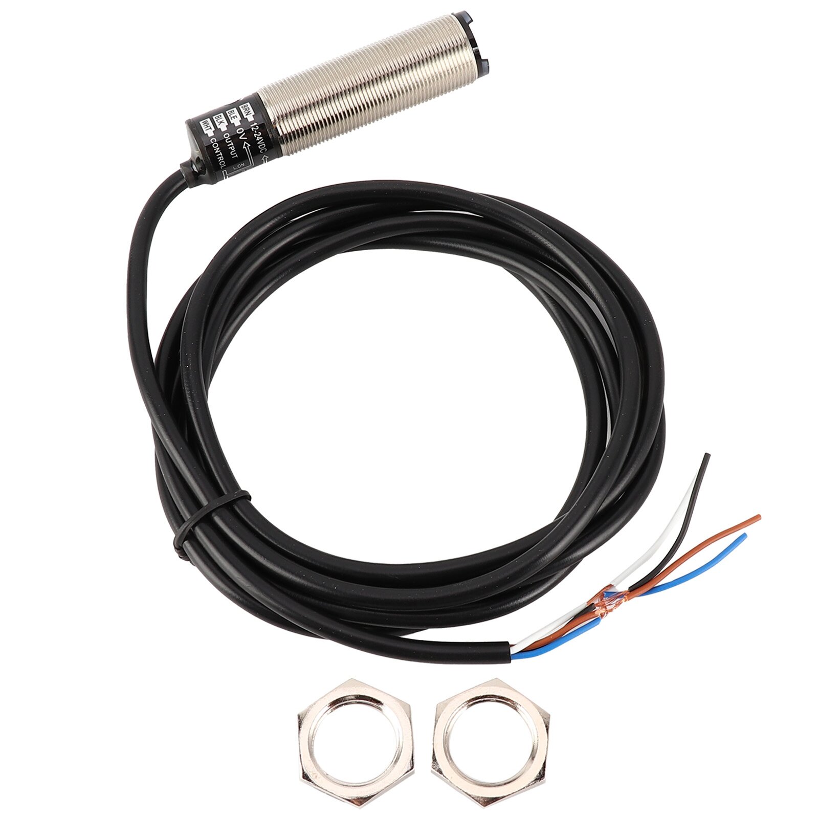 Фотоэлектрический датчик BERM с диффузным отражением, цилиндрический, 4-проводное управление питанием, 1224 В постоянного тока (BR400DDTP)