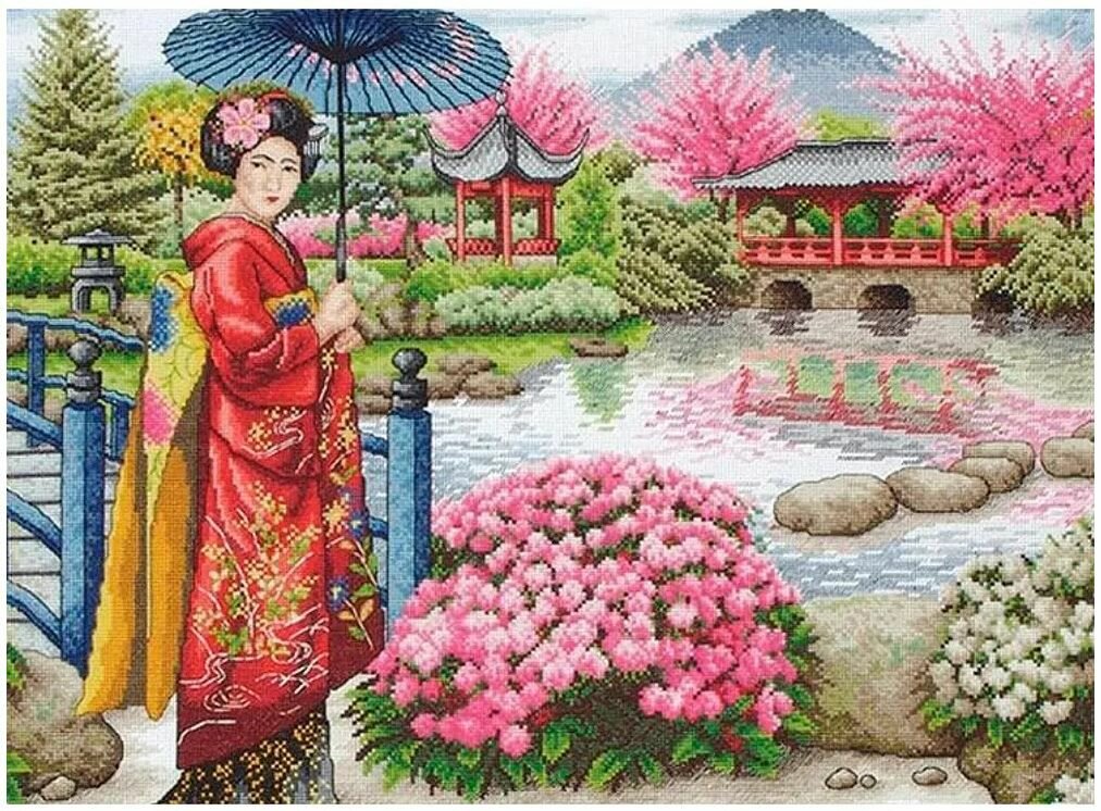 Набор для вышивания Maia The Japanese Garden "Японский сад" 30*40см, 5678000-01024