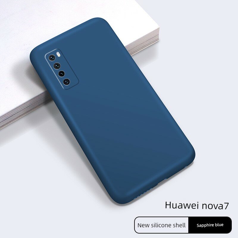 Силиконовый чехол для Huawei Nova7, Изумрудный Синий, ультратонкий ударопрочный для смартфона
