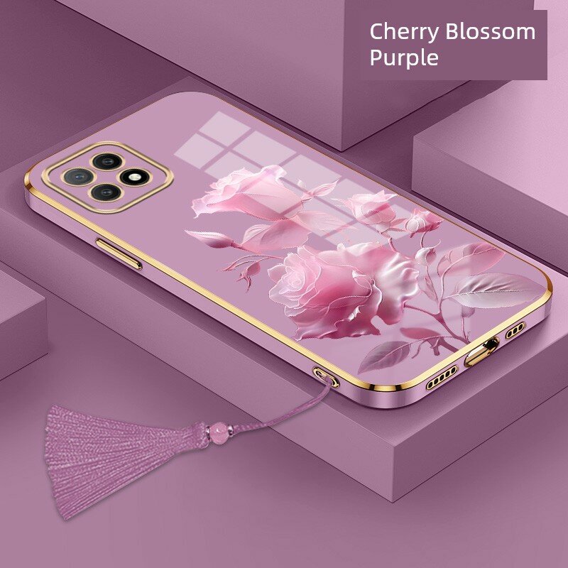 Чехол для OPPO A36 с электрооформлением, матовый финиш, цвет травяной фиолетовый, тонкий ударопрочный чехол для