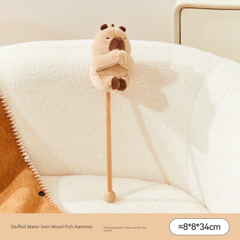 Lingli Kappi плюшевый массаж спины, избиение меридианы, милая кукла Bala капибара, буддийская деревянная рыба,