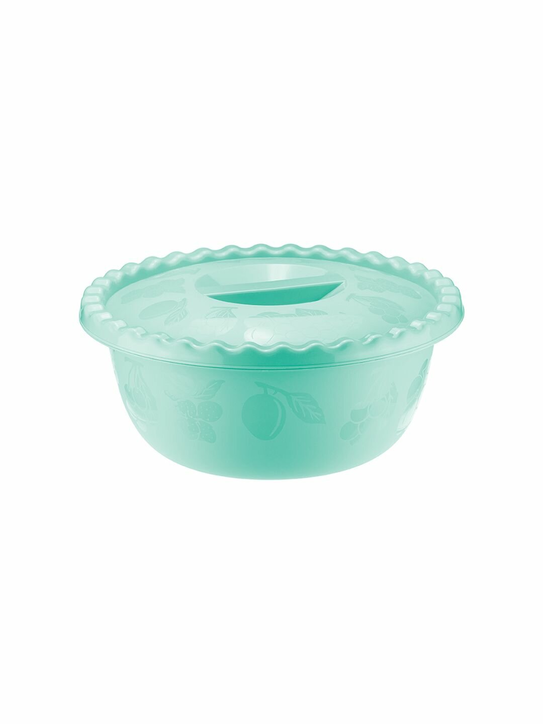 Миска 3,0л круглая с крышкой 250x250x105 мм, цвет Аквамарин, IDEA (М-Пластика) М1316