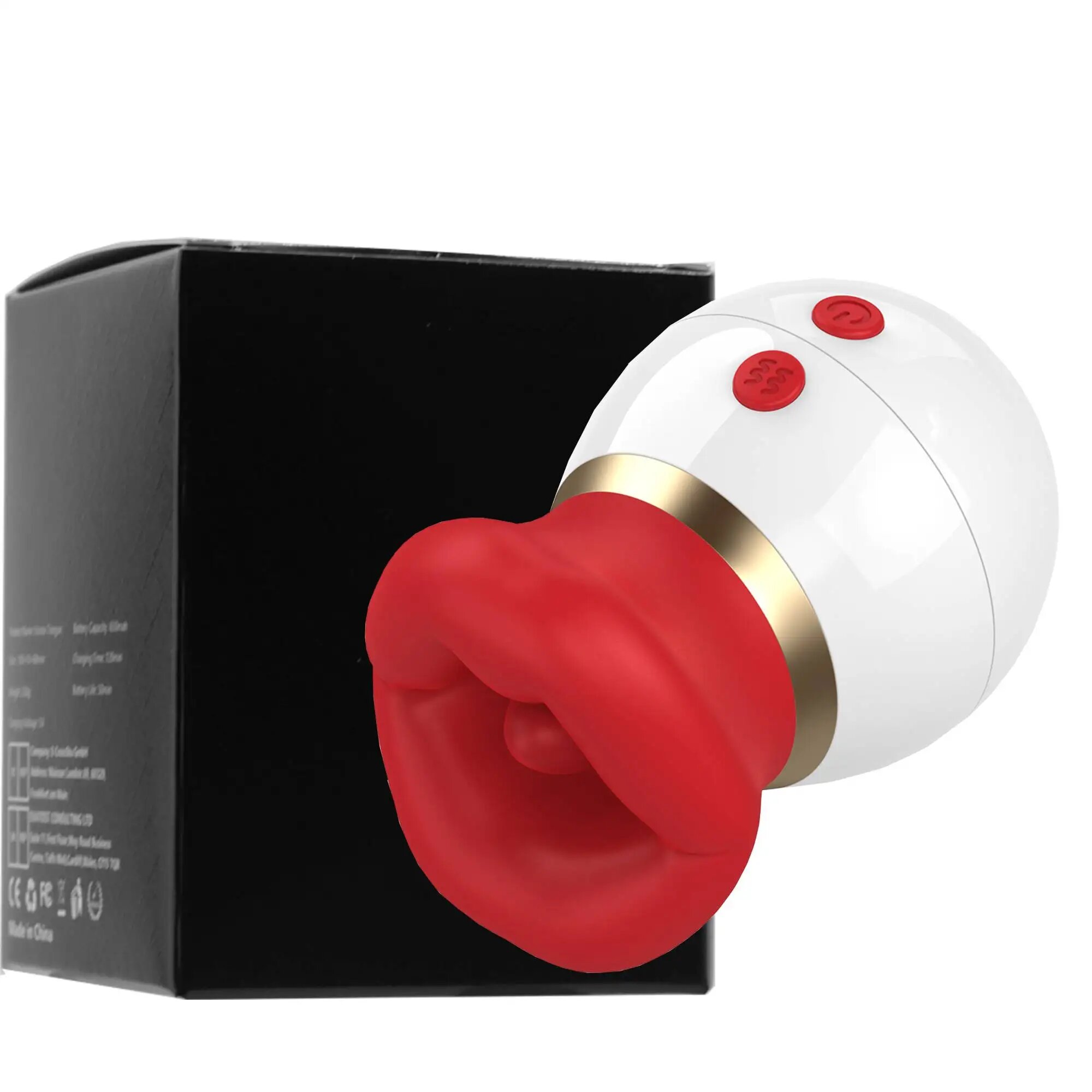 В форме рта, сосущий вибратор, лизание языка, сосков, анальная присоска для клитора, Red-box